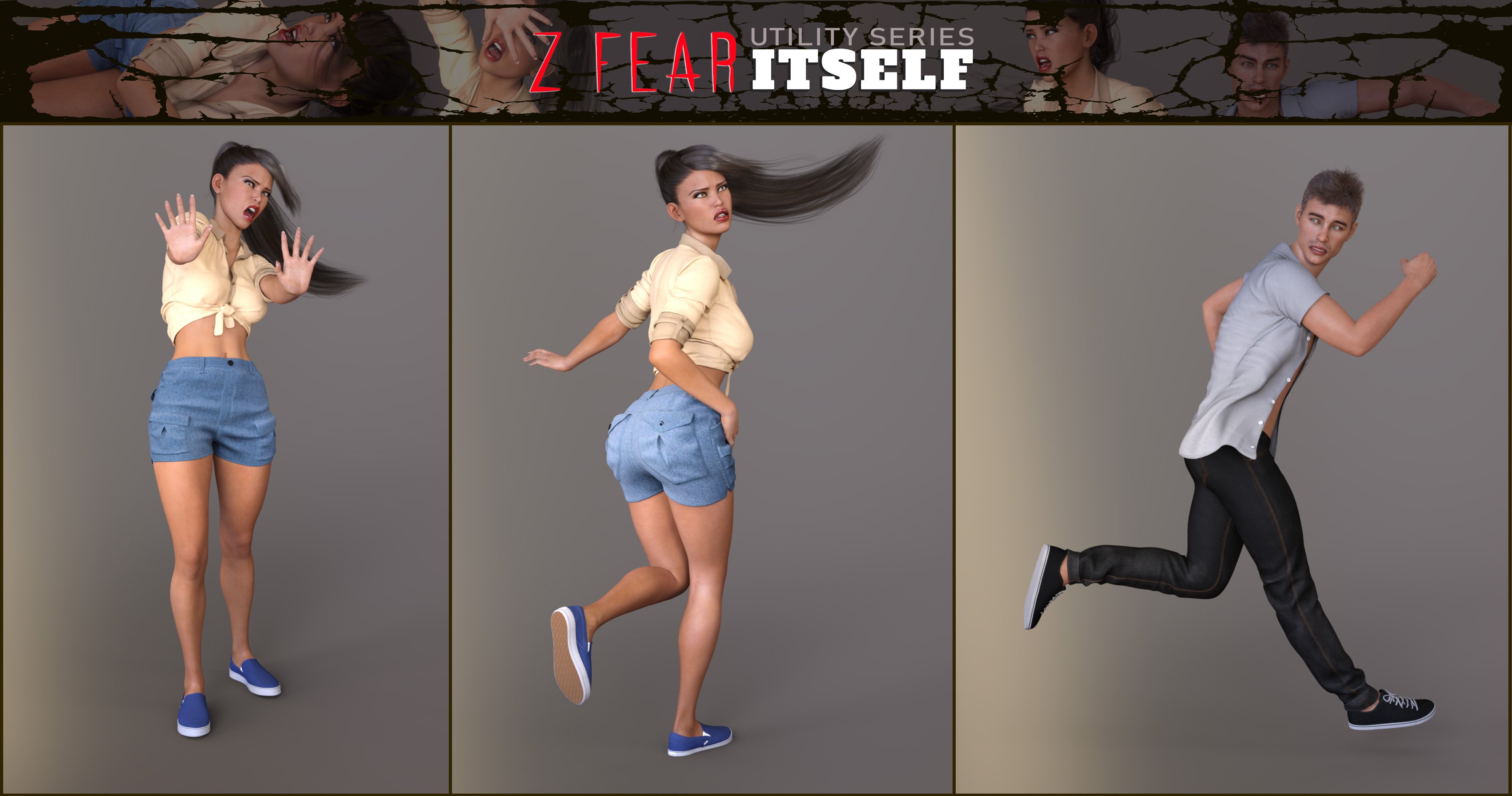 Z Fear Itself Poses Mega Set for Genesis 3 and 8 | Daz 3D