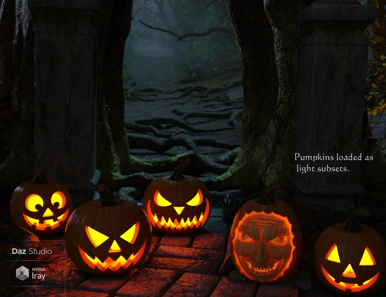 Morphing Jack-O-Lanterns | Daz 3D