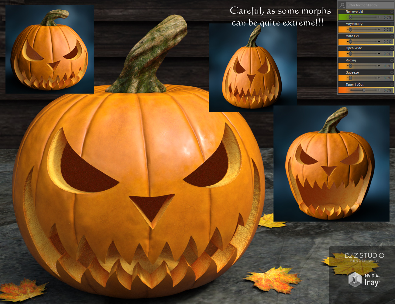 Morphing Jack-O-Lanterns | Daz 3D
