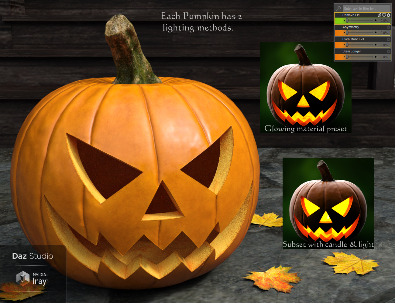 Morphing Jack-O-Lanterns | Daz 3D