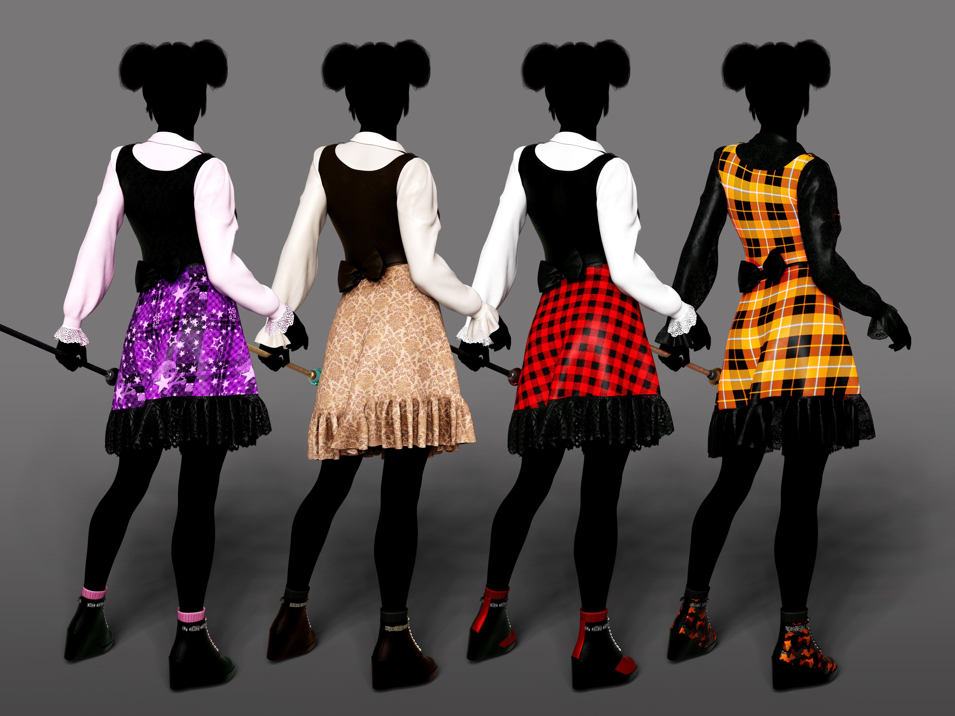 dForce Goth Princess Outfit for Genesis 8 Females | Daz 3D