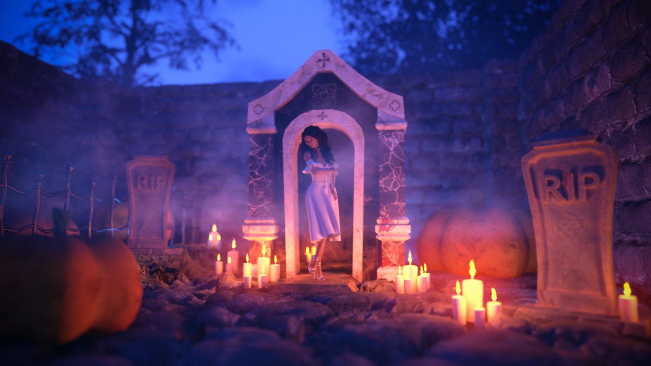 Render In A Box - Halloween Crypt | Daz 3D