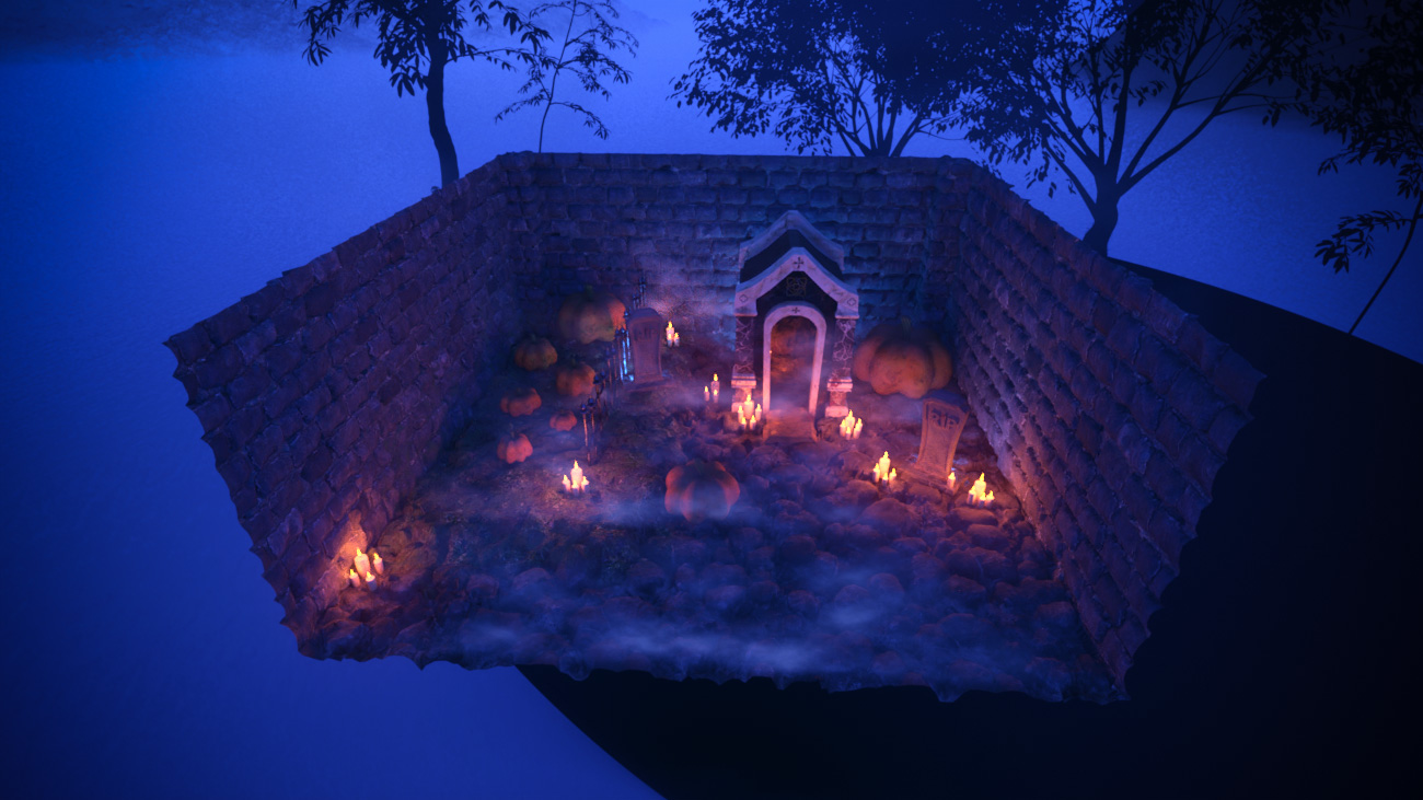 Render In A Box - Halloween Crypt | Daz 3D