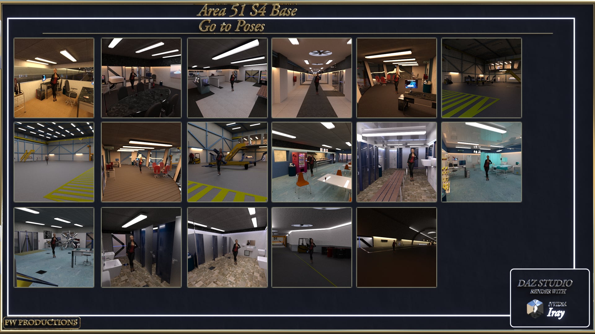 PW Area 51 S4 Base | Daz 3D