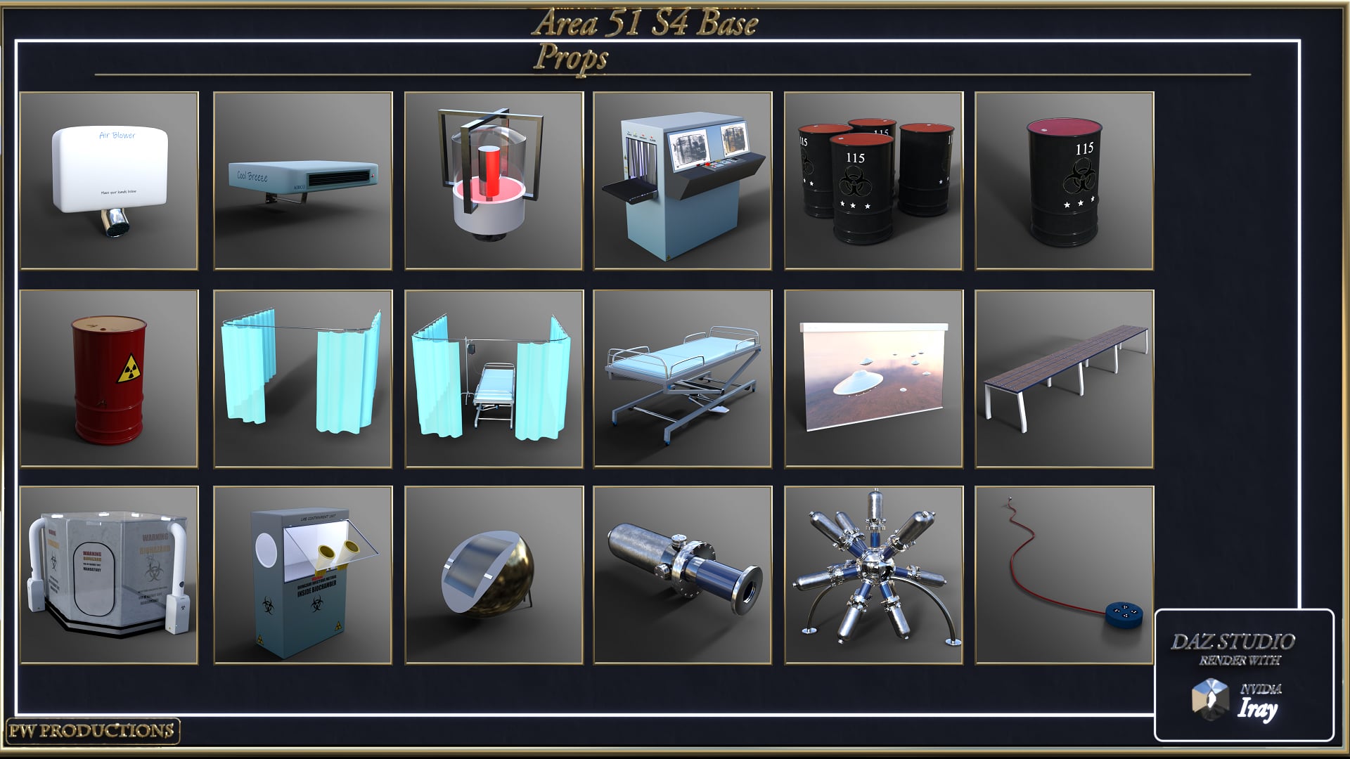 PW Area 51 S4 Base | Daz 3D