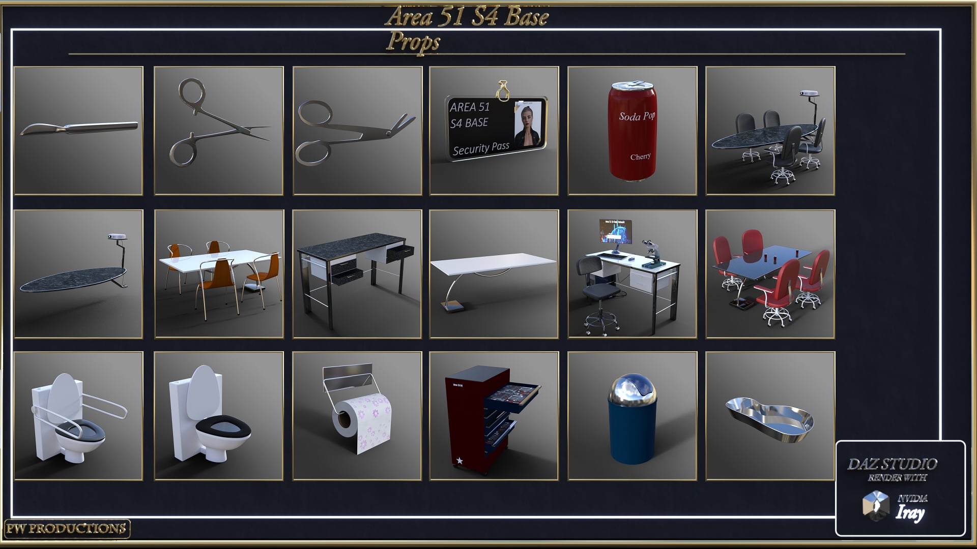PW Area 51 S4 Base | Daz 3D