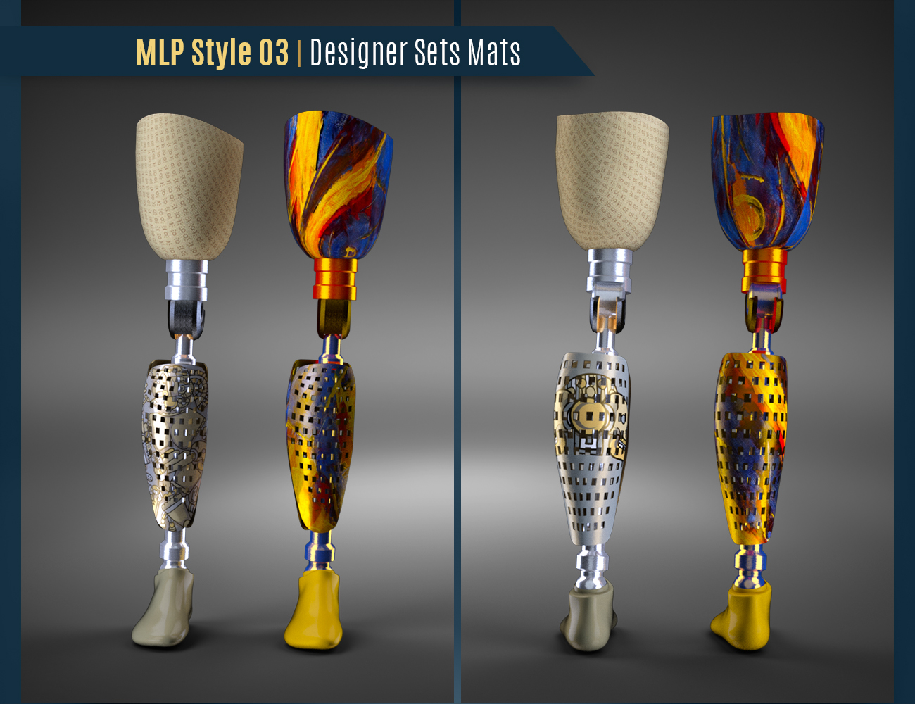 Modern Leg Prosthetic for Genesis 3 and 8 Female | Daz 3D