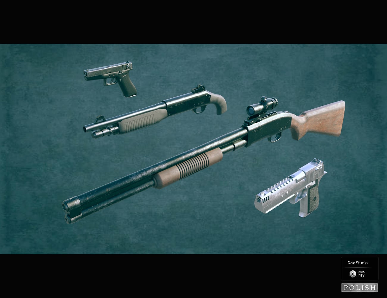 Gangster Weapons 01 | Daz 3D