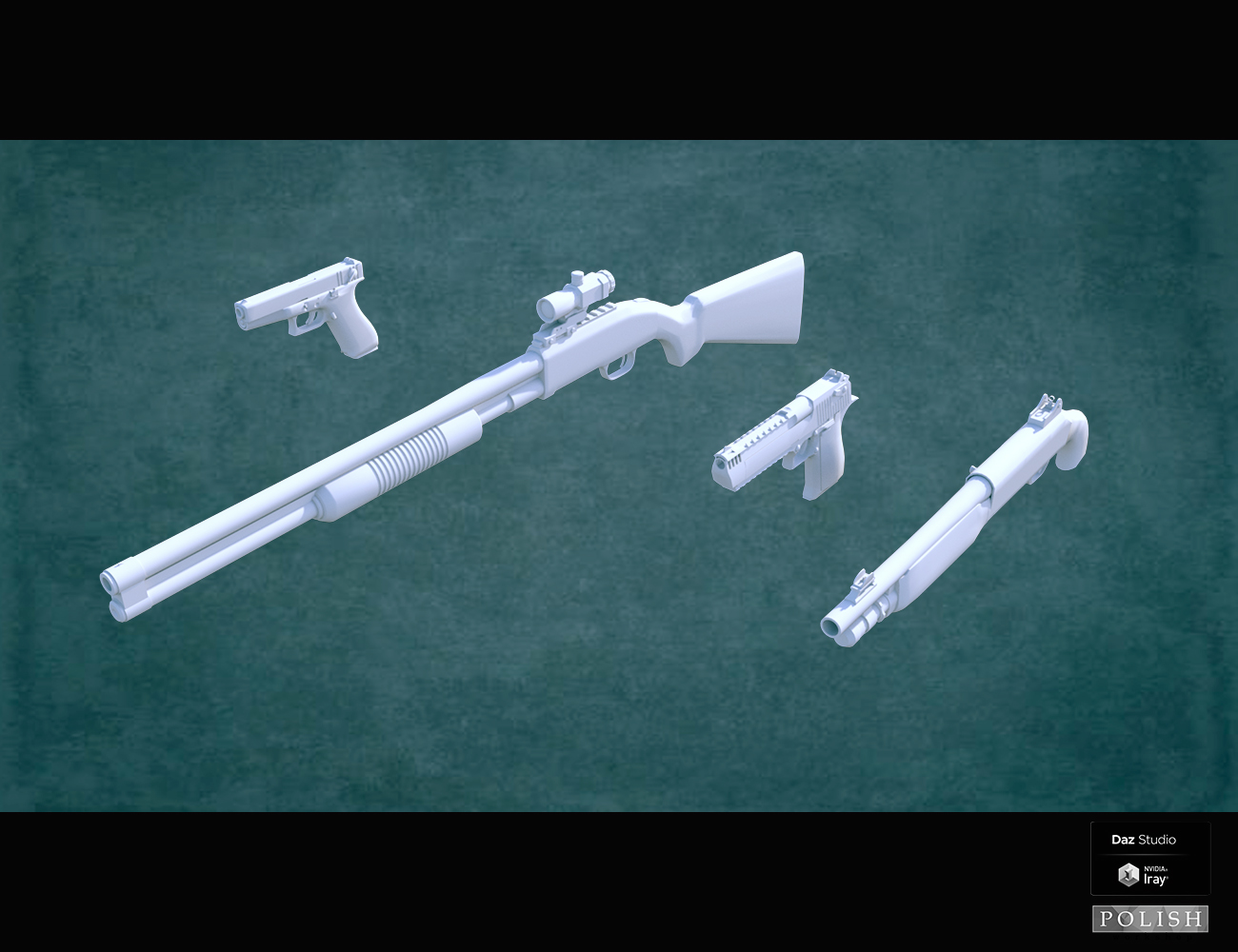 Gangster Weapon Bundle | Daz 3D