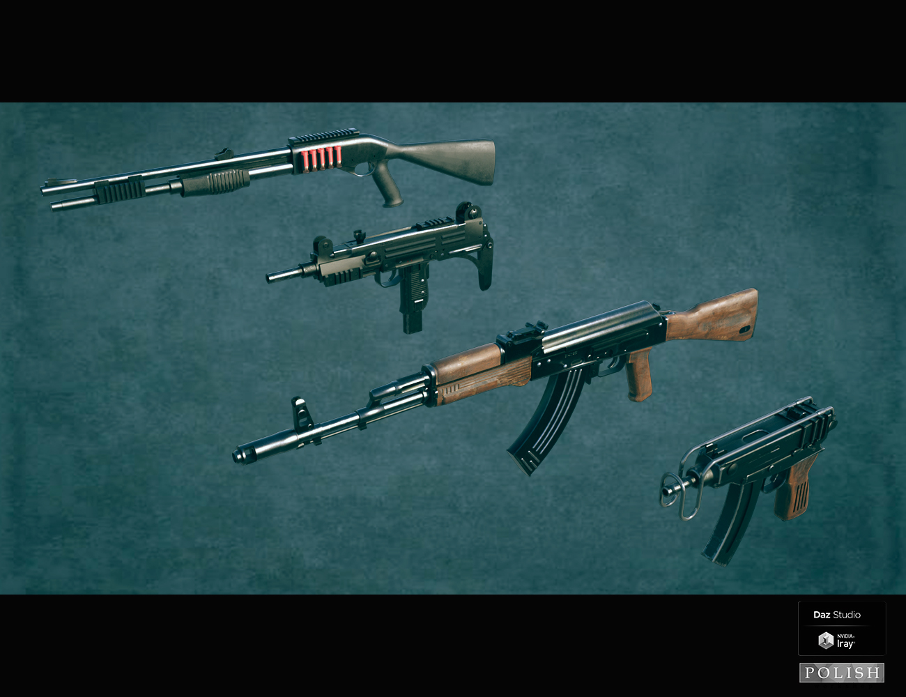 Gangster Weapon Bundle | Daz 3D