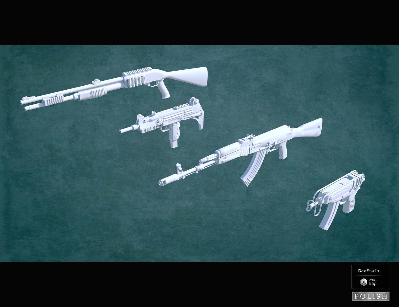 Gangster Weapon Bundle | Daz 3D