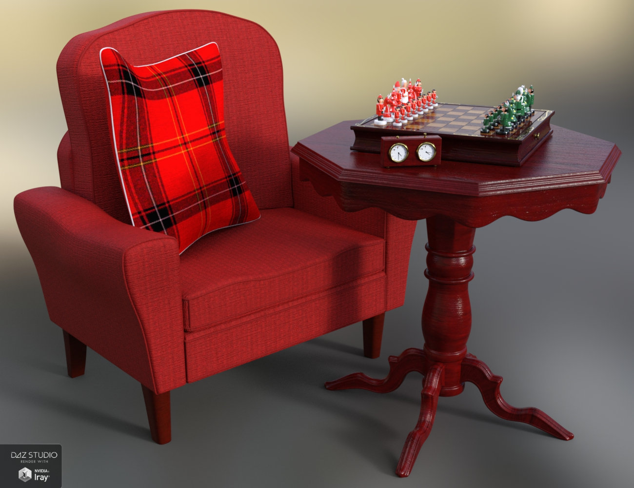 Santa's Chess Set | Daz 3D