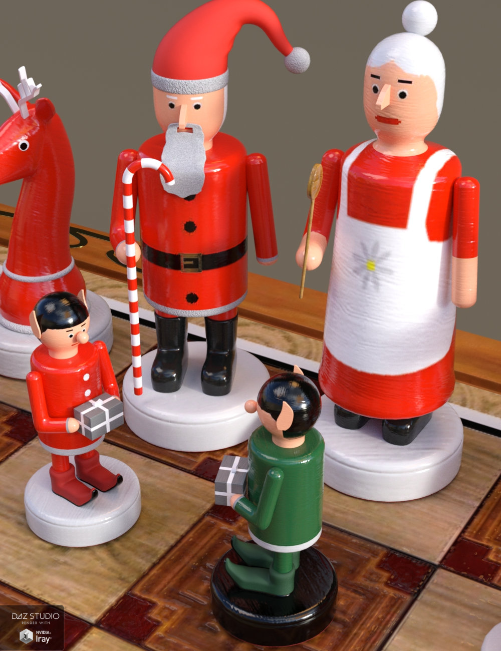 Santa's Chess Set | Daz 3D