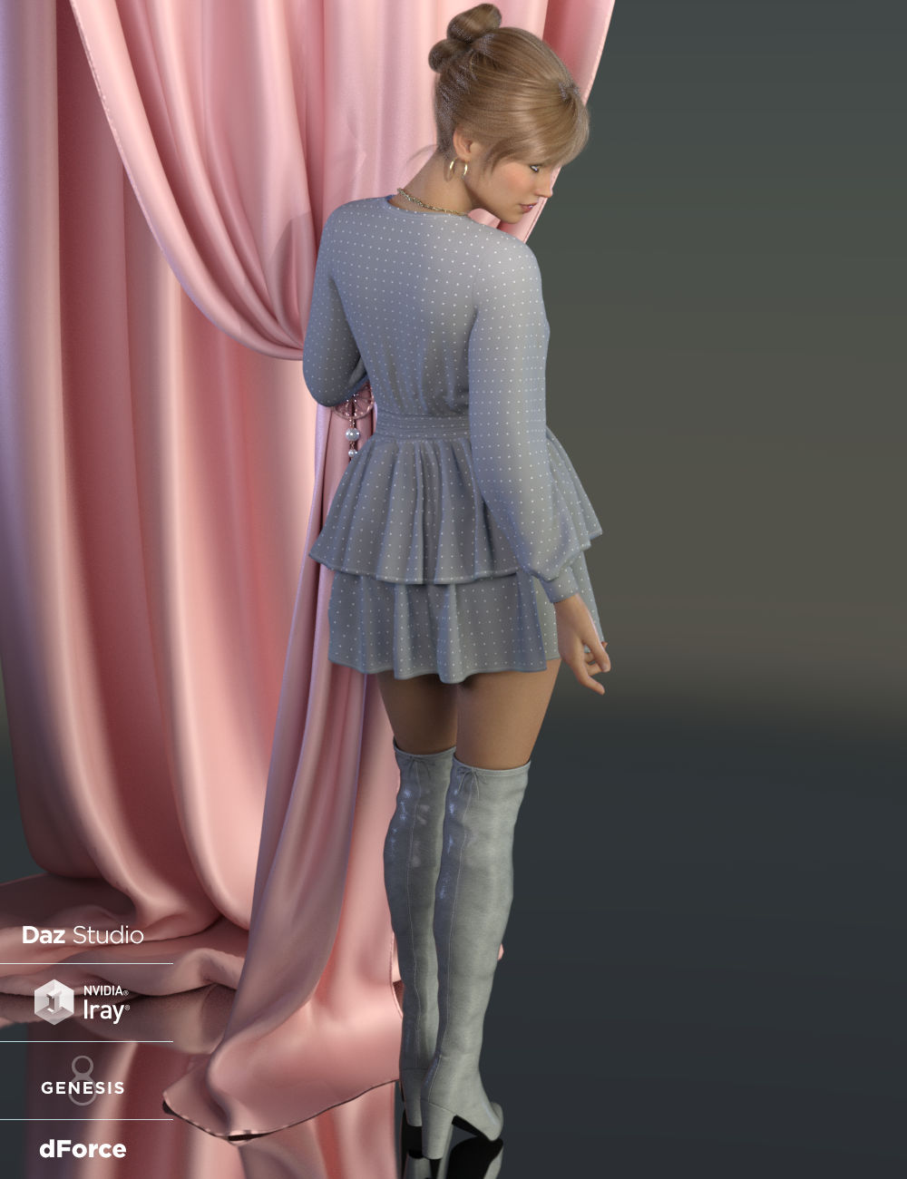 dForce Riley Outfit for Genesis 8 Female(s) | Daz 3D