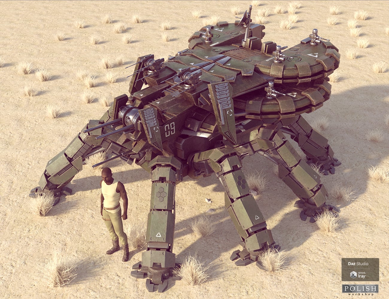 Sci-Fi LS Spider Mecha | Daz 3D