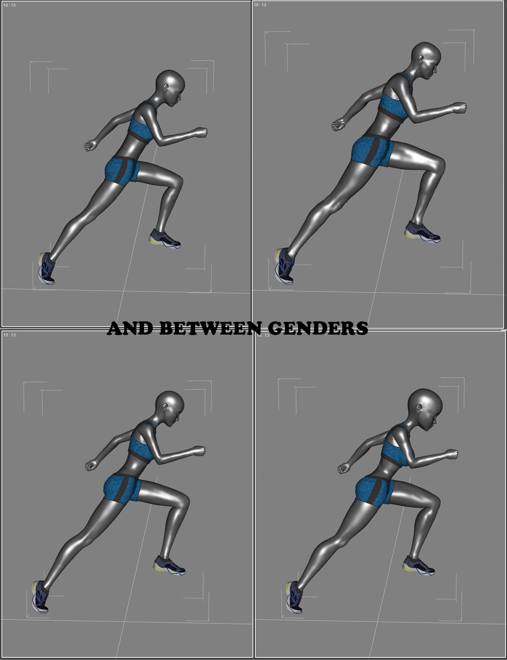 Pose a-Motion Running Cycle | Daz 3D