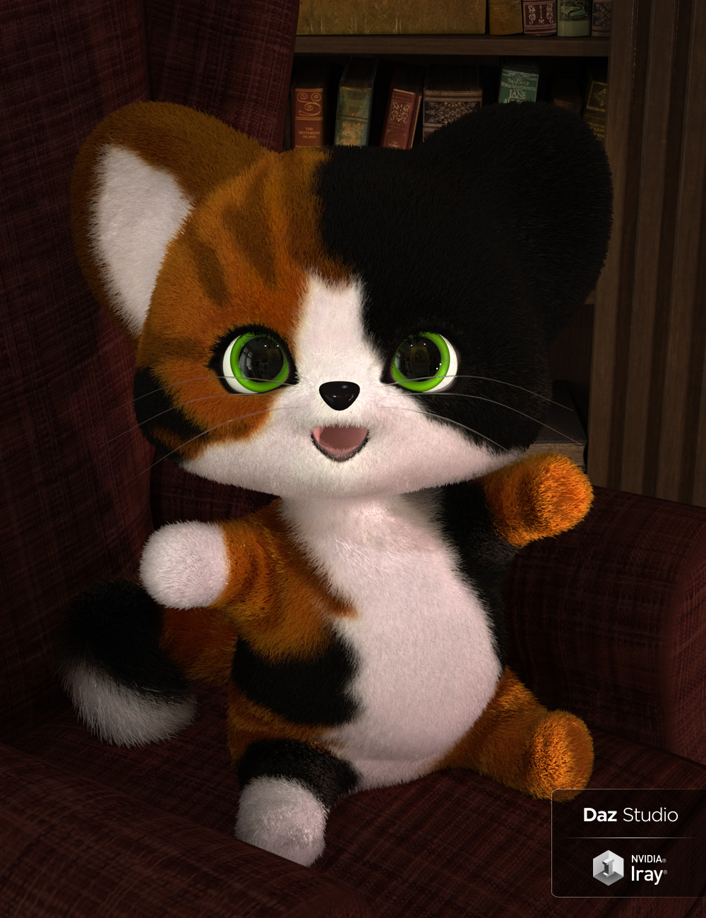 Whiskers for Pounce the Puma | Daz 3D