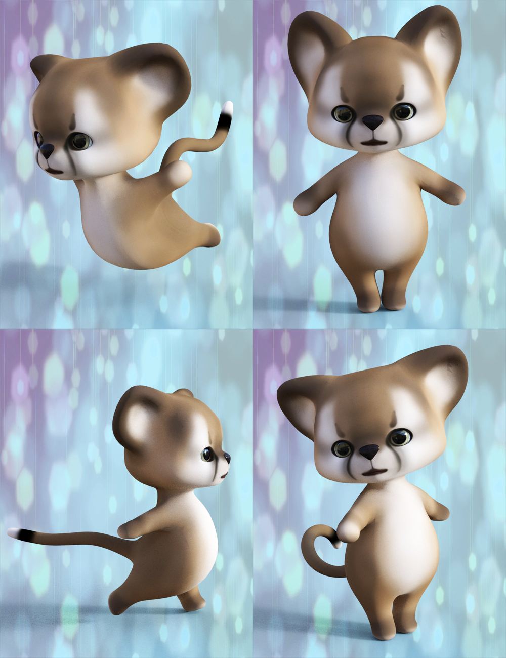 Little Puma Poses for Pounce the Puma | Daz 3D