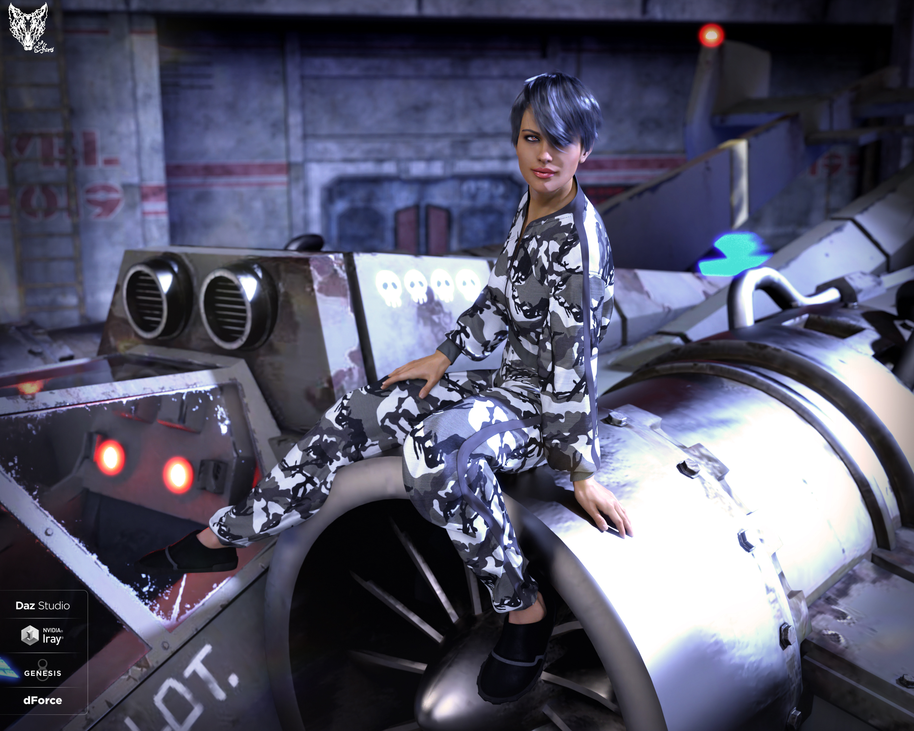 Sci-Fi Jumpsuit Textures | Daz 3D