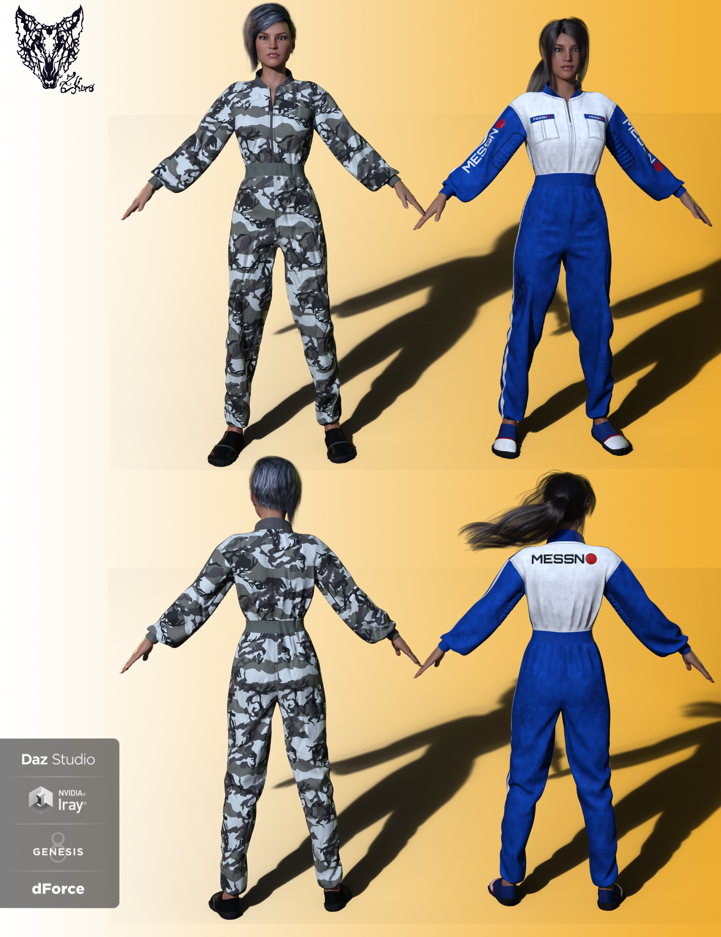 Sci-Fi Jumpsuit Textures | Daz 3D