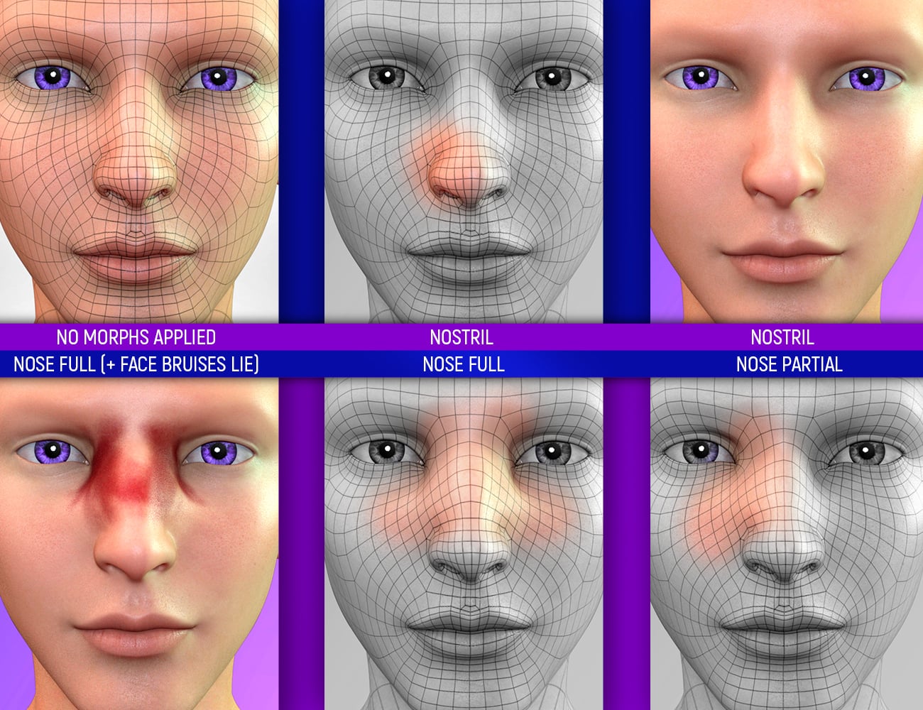 Face Bruises Morphs for Genesis 3 and 8 Male(s) | Daz 3D