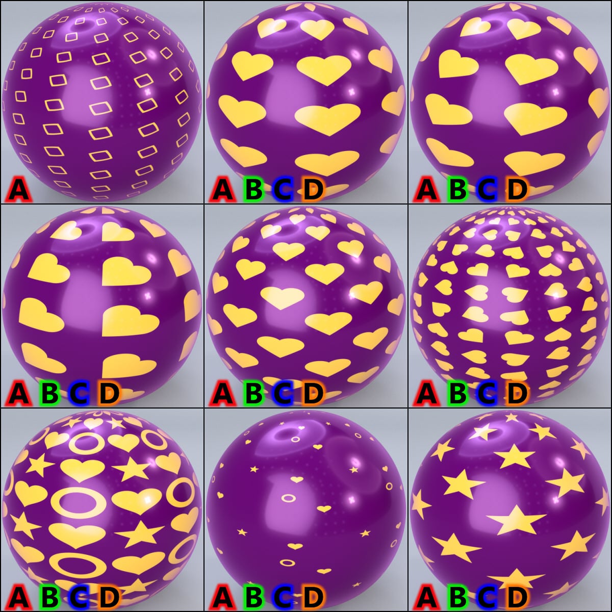 MMX Metallic Plastic Patterns for Iray | Daz 3D