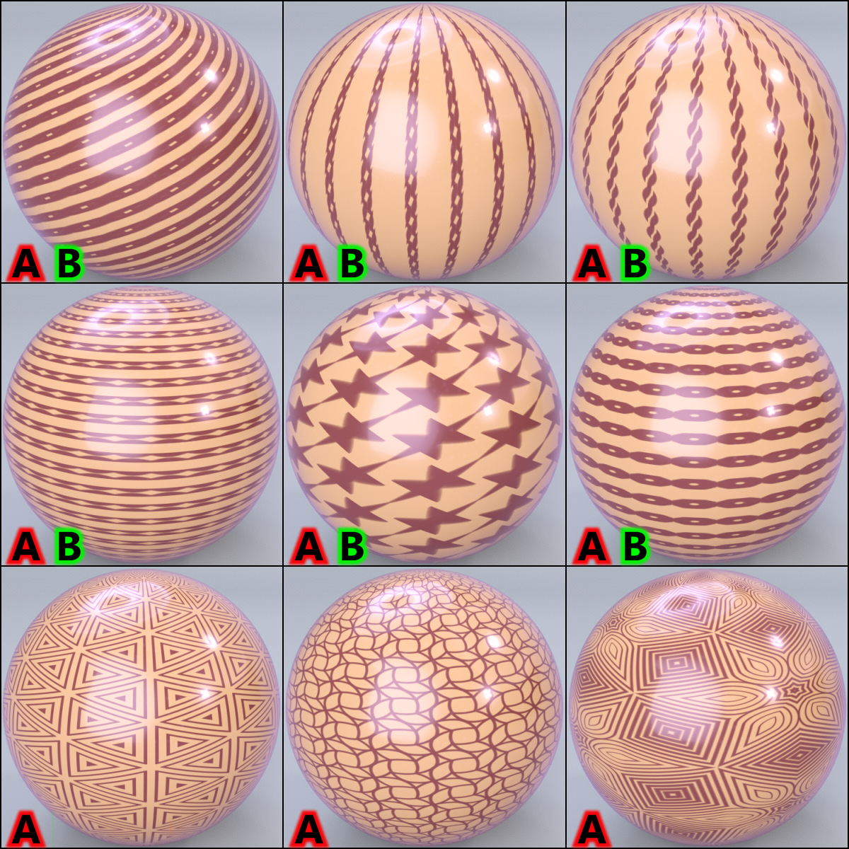 MMX Metallic Plastic Patterns for Iray | Daz 3D