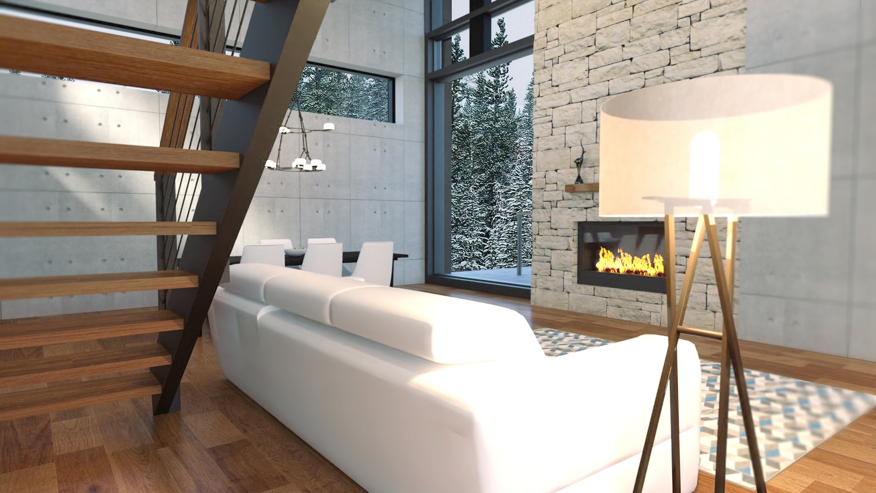 Cozy Winter House | Daz 3D