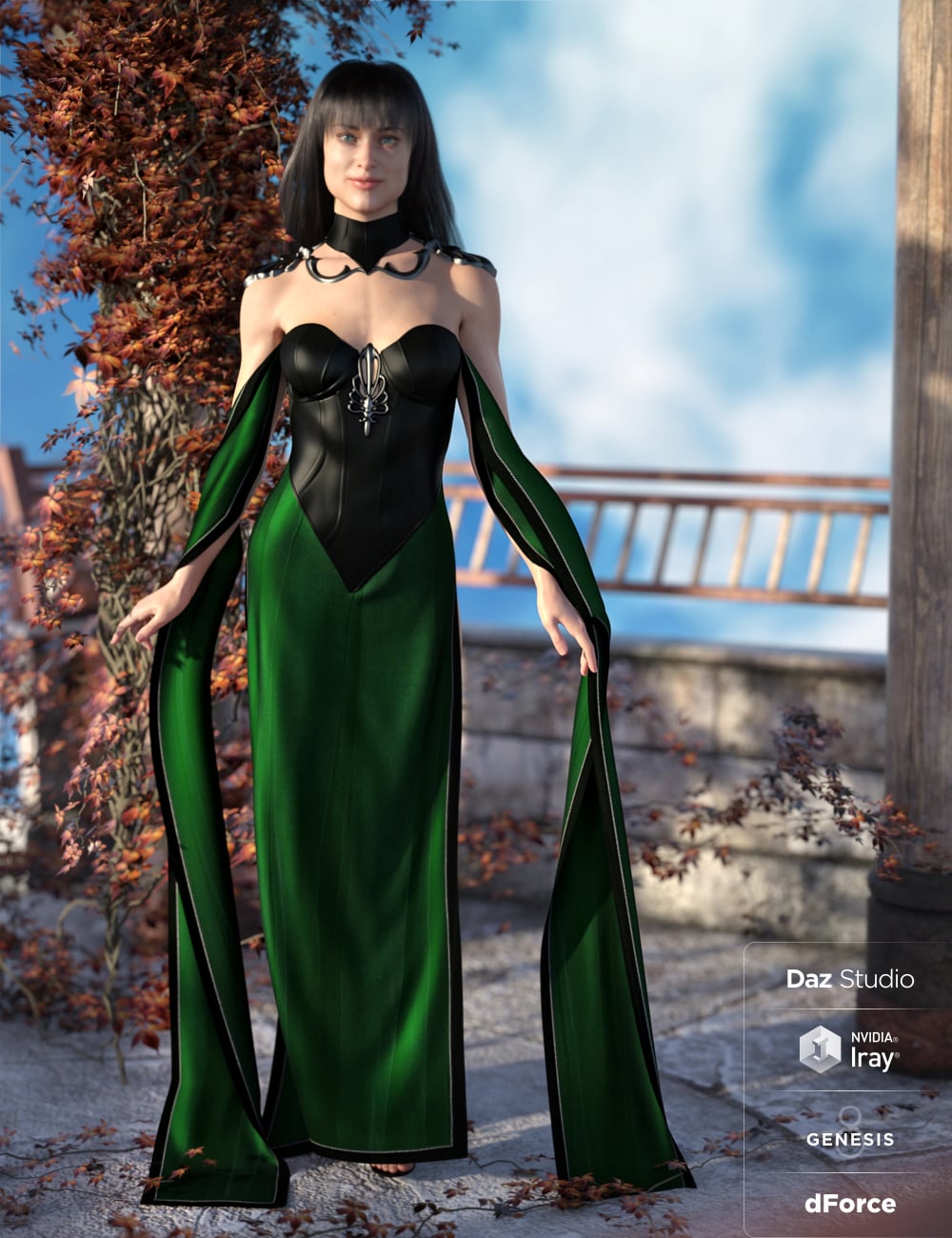 dForce Fantasy Cape Outfit Textures | Daz 3D