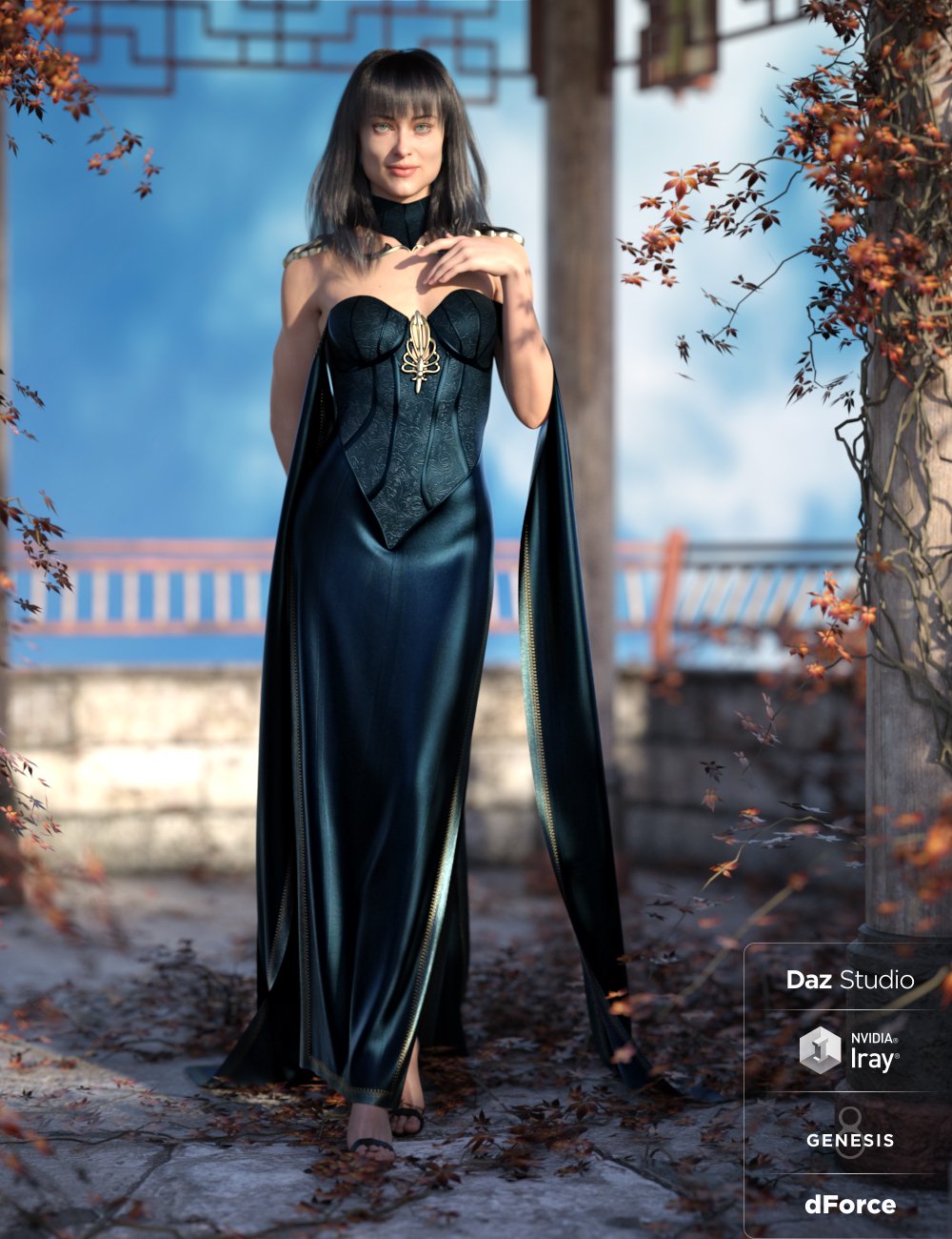 dForce Fantasy Cape Outfit Textures | Daz 3D