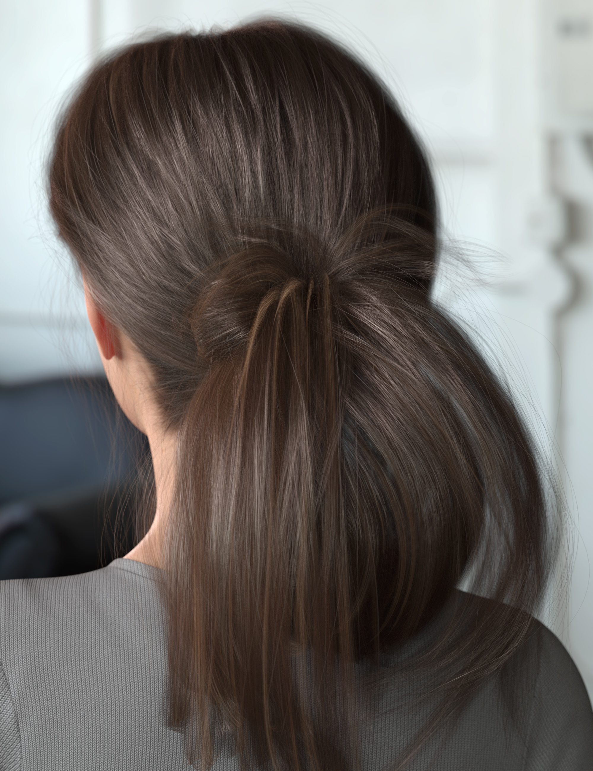 Wild Loop Tail Hair for Genesis 3 and 8 Female(s) and Male(s) | Daz 3D