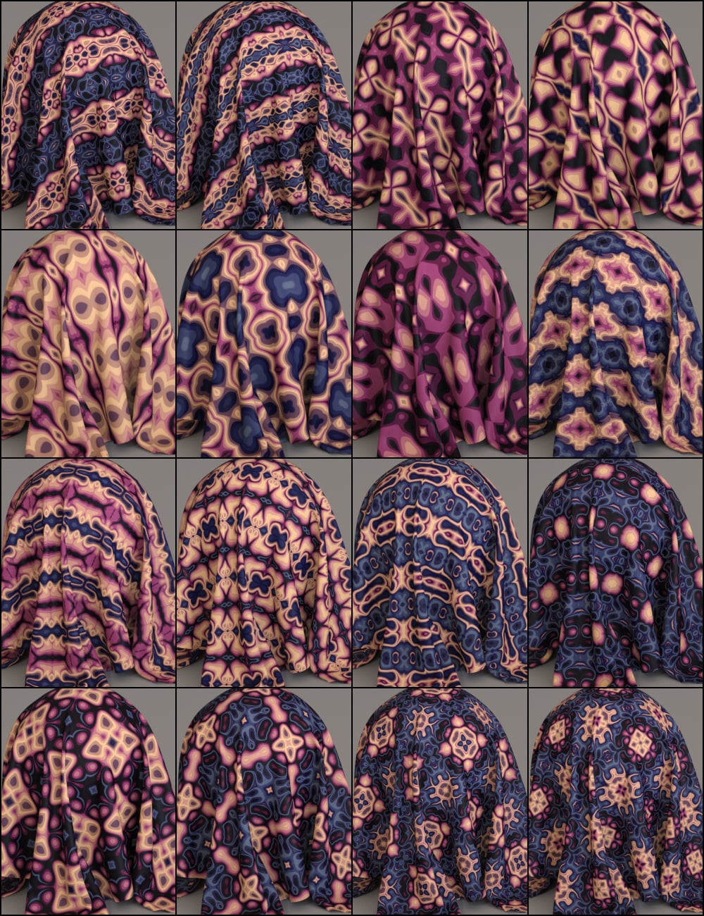 MMX Exotic Fabric Patterns for Iray | Daz 3D