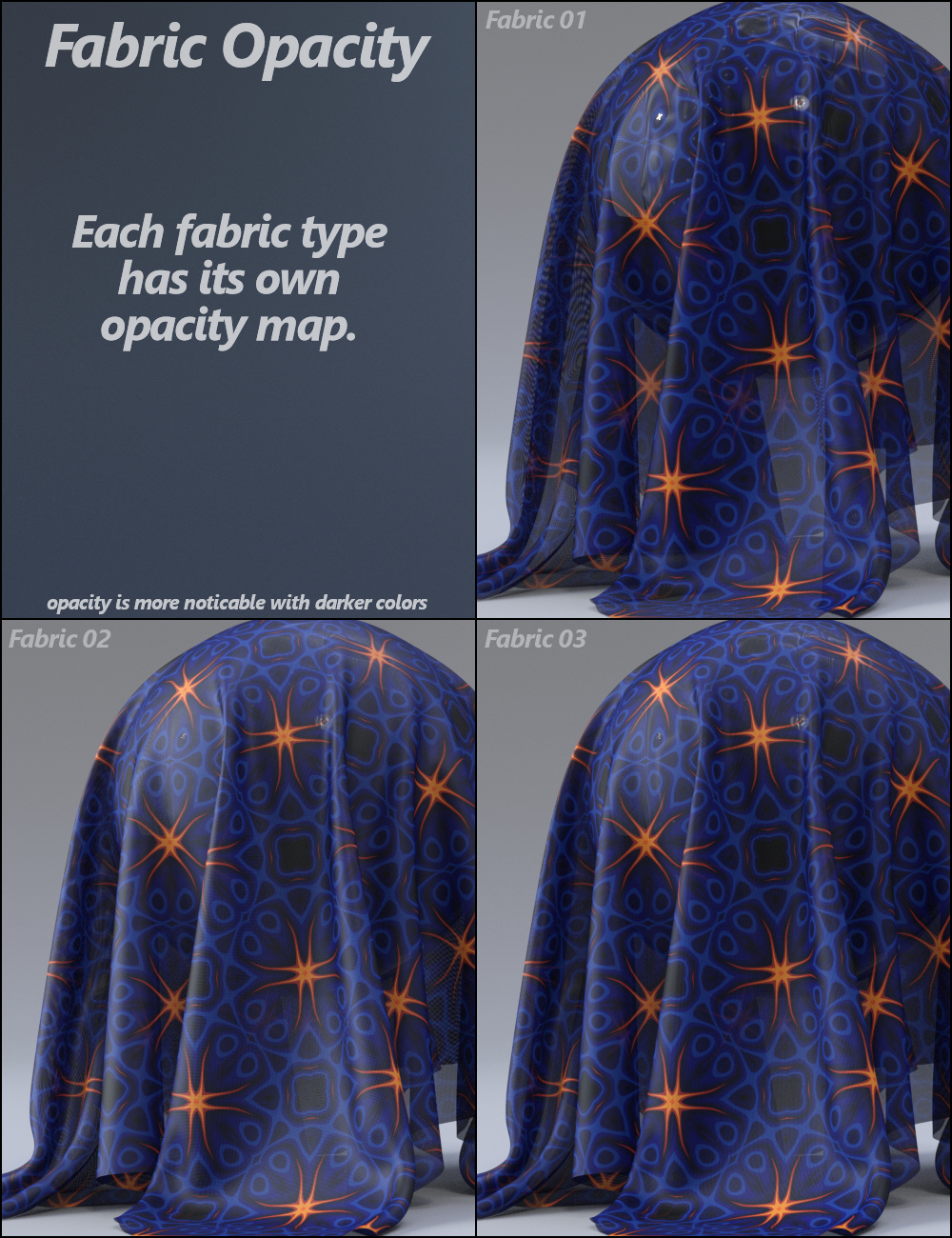 MMX Exotic Fabric Patterns for Iray | Daz 3D