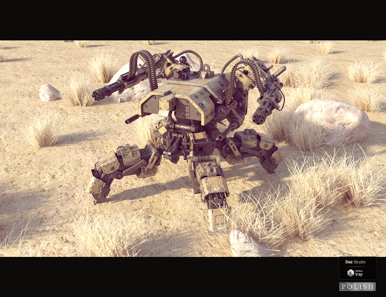 Sci-Fi Quad Mecha | Daz 3D