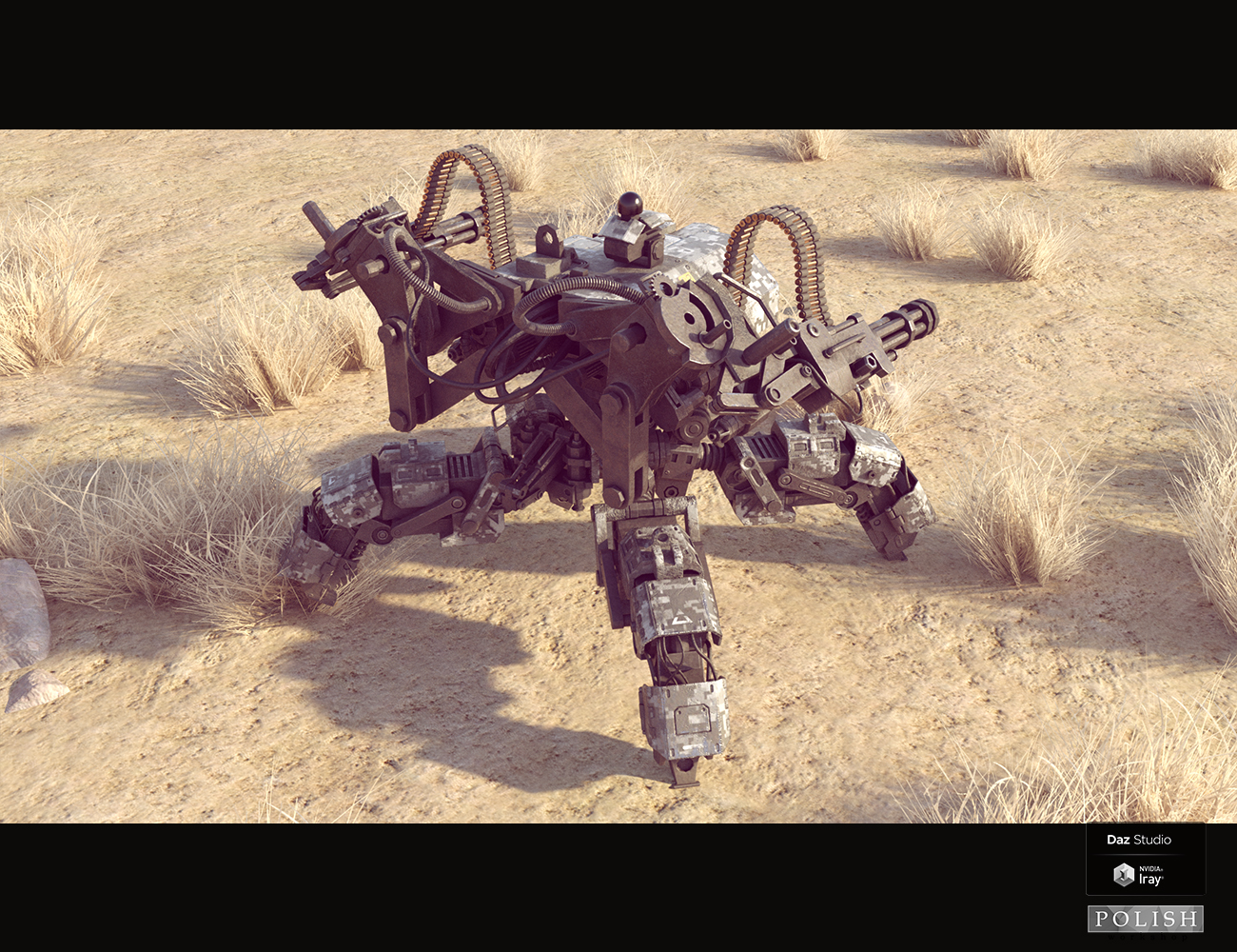 Sci-Fi Quad Mecha | Daz 3D