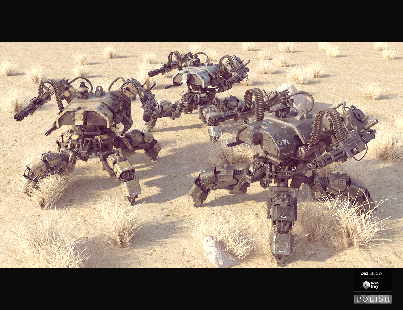 Sci-Fi Quad Mecha | Daz 3D