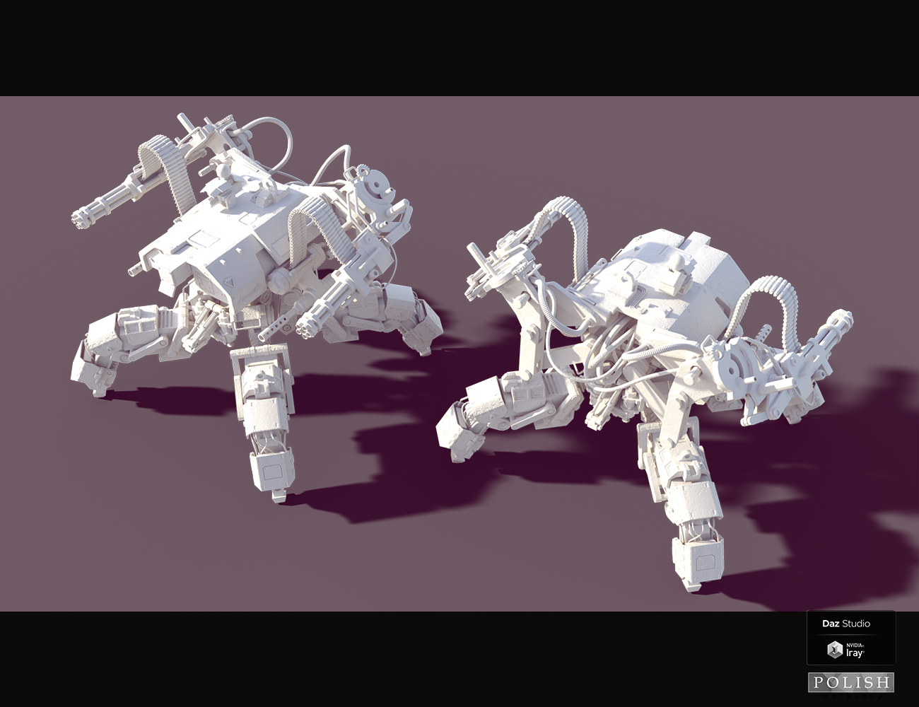 Sci-Fi Quad Mecha | Daz 3D