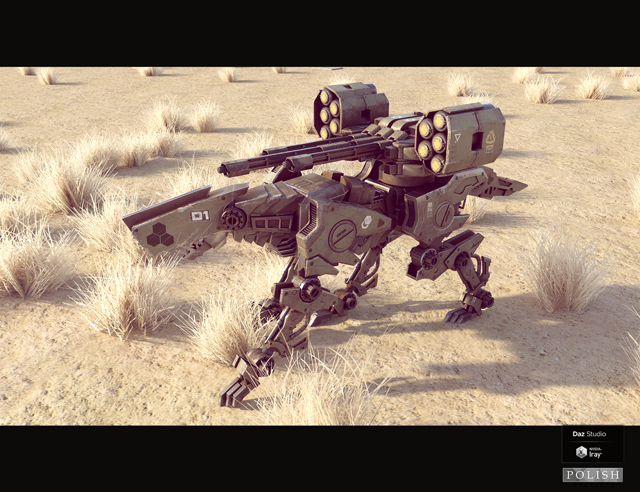 Sci-Fi Dog Mecha | Daz 3D