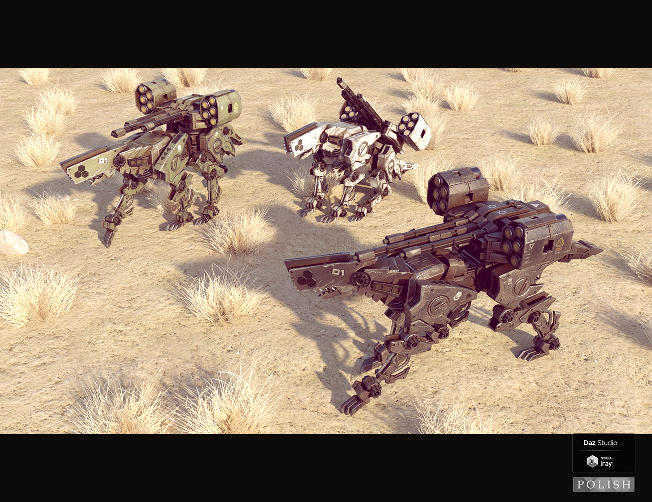 Sci-Fi Dog Mecha | Daz 3D