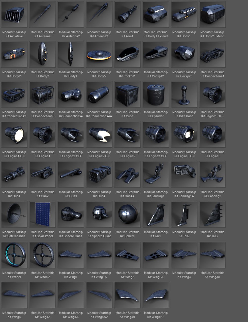 Modular Starship Kit Texture Set | Daz 3D