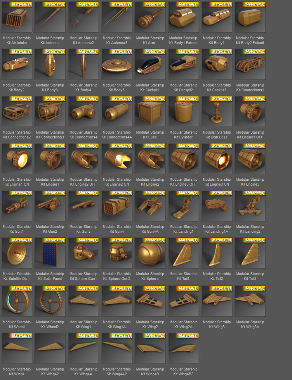 Modular Starship Kit Texture Set | Daz 3D