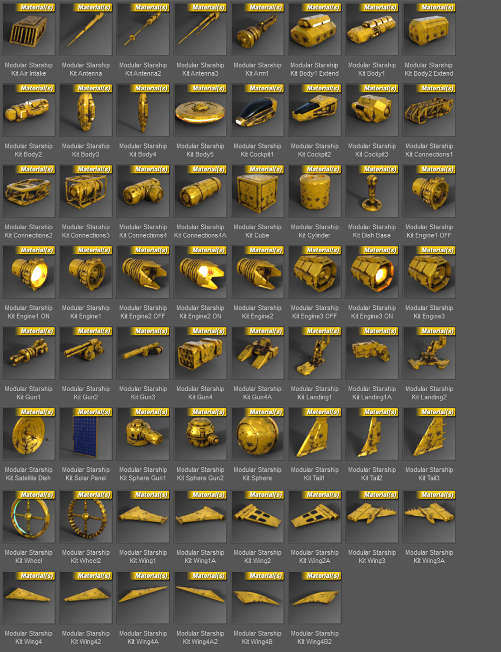 Modular Starship Kit Texture Set | Daz 3D