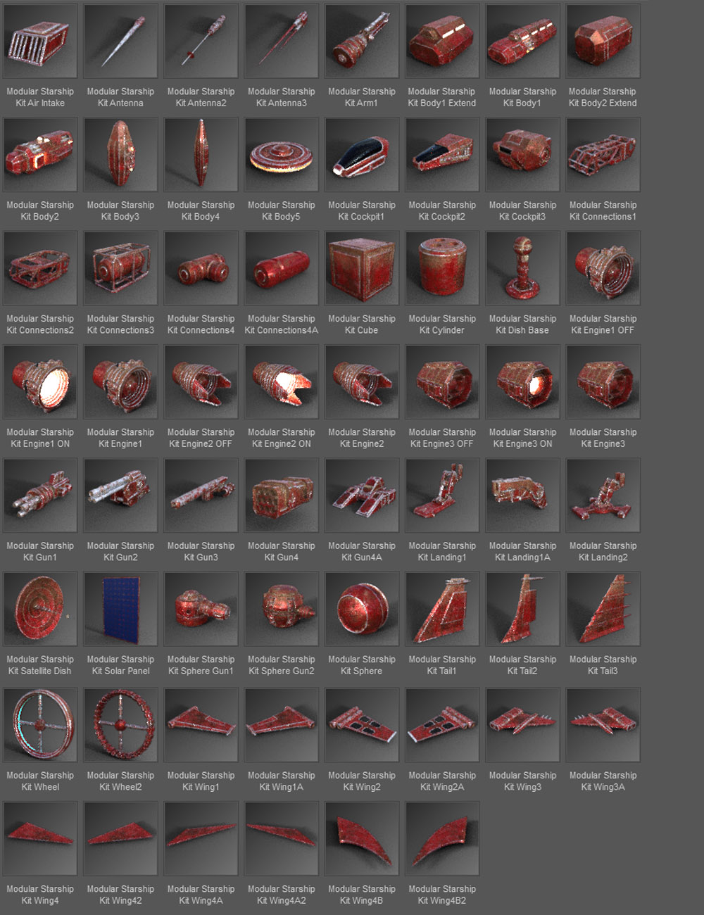 Modular Starship Kit Texture Set | Daz 3D