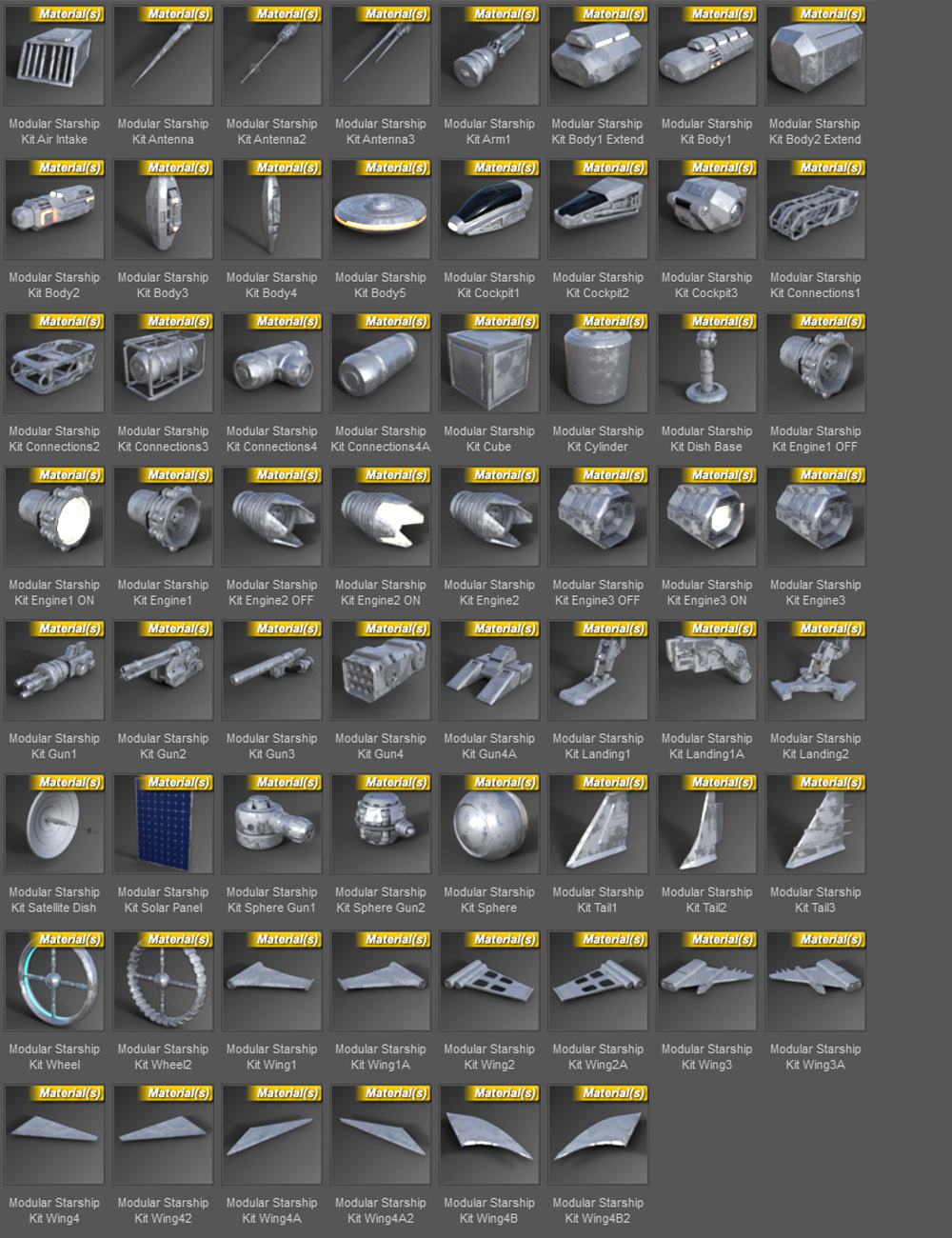 Modular Starship Kit Texture Set | Daz 3D