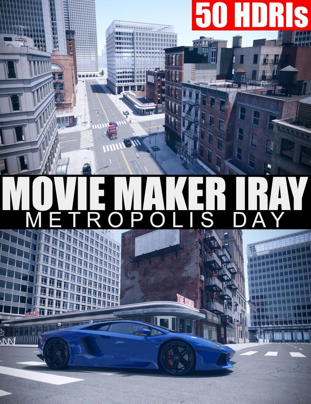 50 HDRIs - Movie Maker Iray - Metropolis Day | Daz 3D