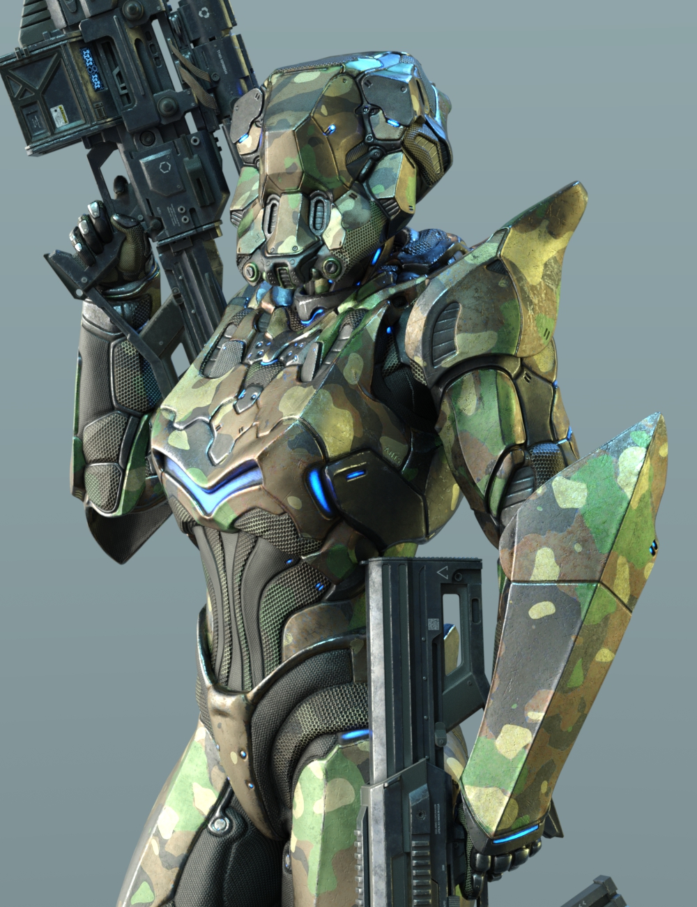 A.N.T.S Armored Nano Tech Suit for Genesis 8 Female | Daz 3D