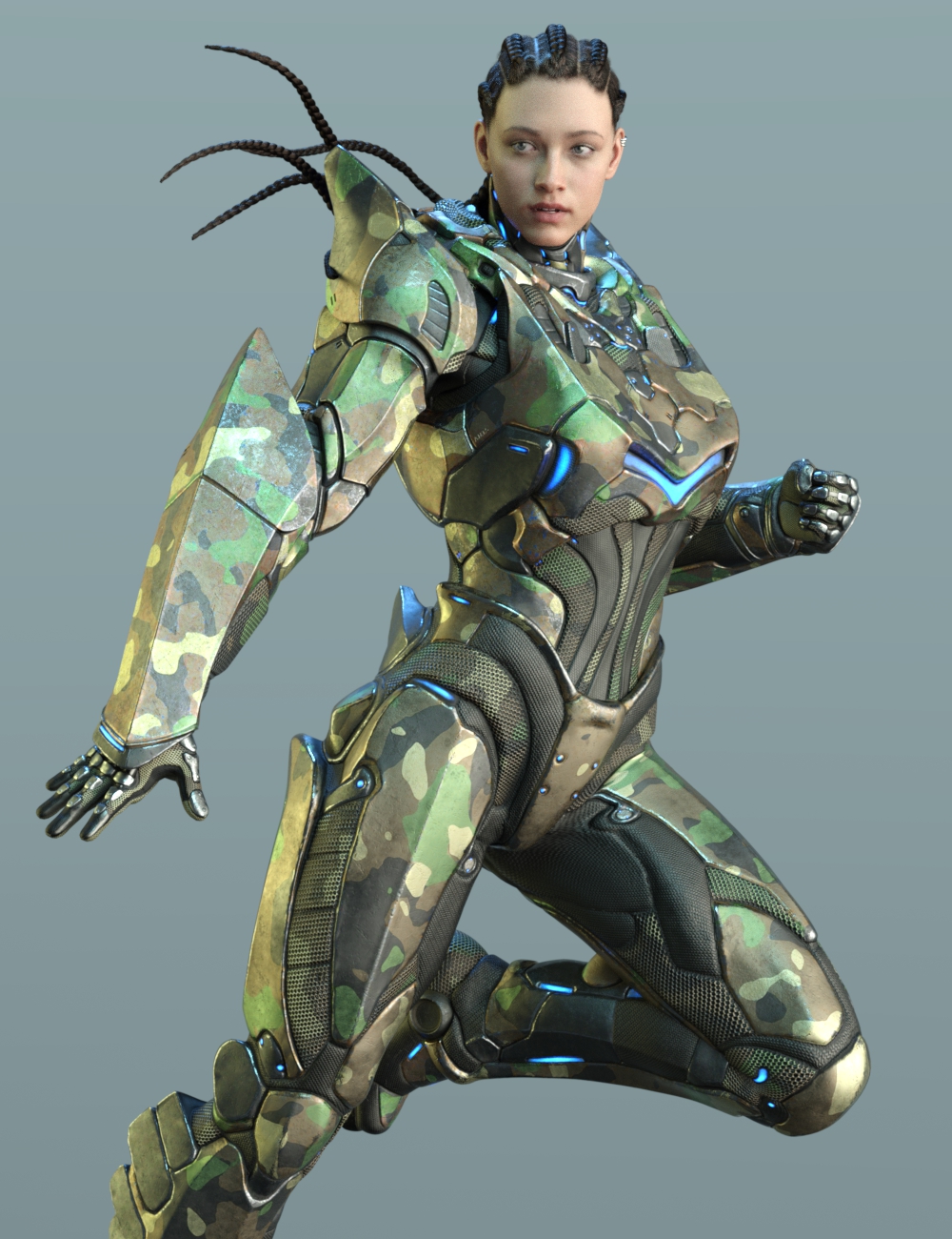 A.N.T.S Armored Nano Tech Suit for Genesis 8 Female | Daz 3D