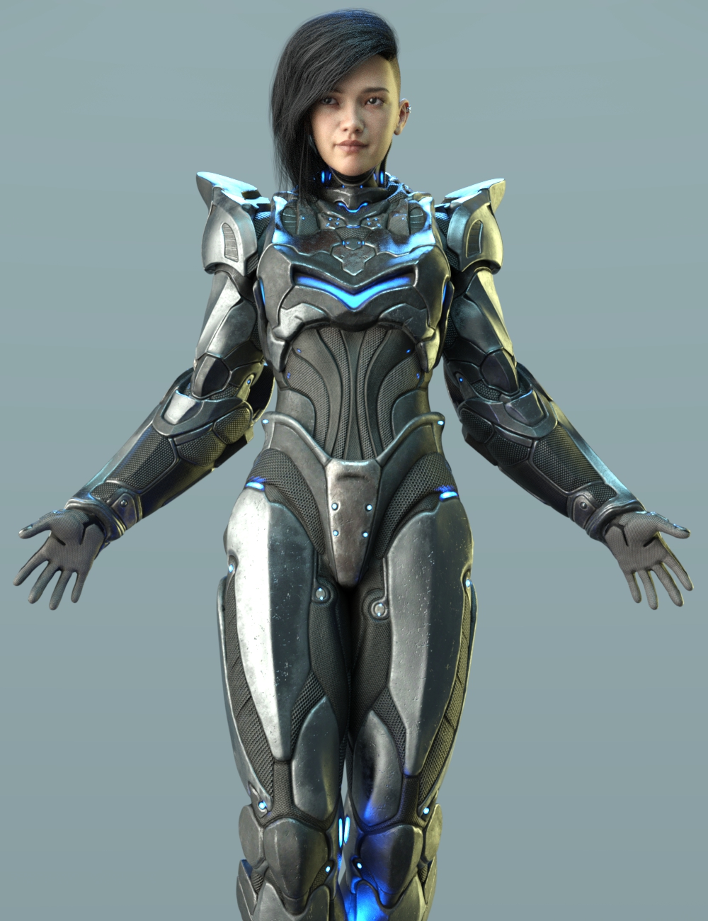 A.N.T.S Armored Nano Tech Suit for Genesis 8 Female | Daz 3D