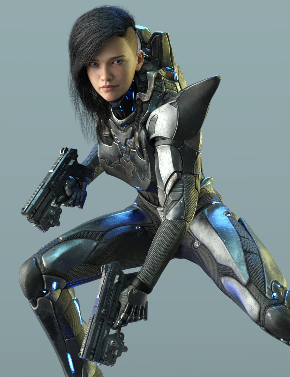 A.N.T.S Armored Nano Tech Suit for Genesis 8 Female | Daz 3D