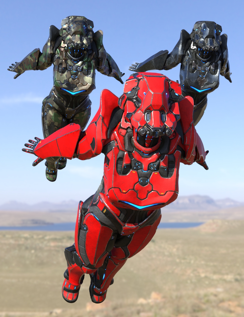 A.N.T.S Armored Nano Tech Suit for Genesis 8 Female | Daz 3D
